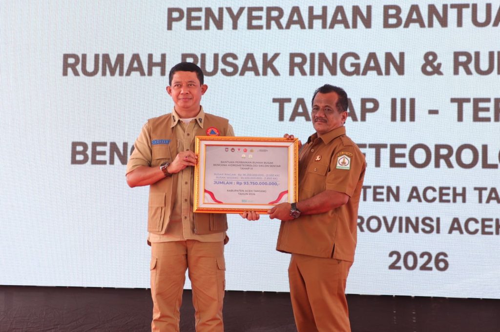 BNPB Salurkan Rp 93,75 Miliar untuk 4.400 KK Terdampak Siklon Senyar di ...